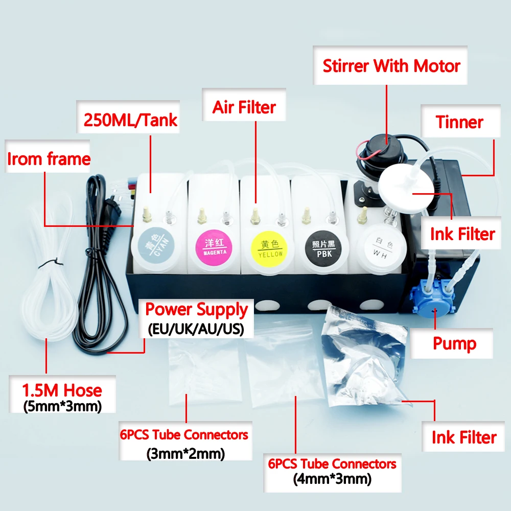 DTF DTG Ink System White Ink Circulation CISS for Epson