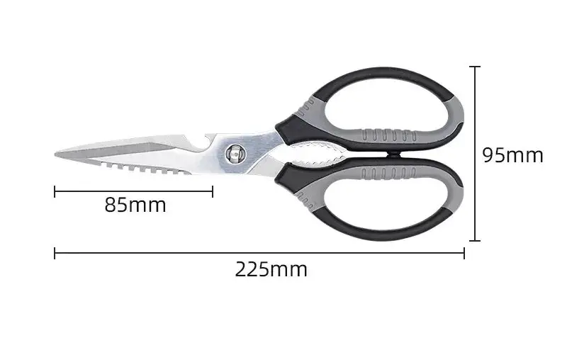 6 in 1 Japanese Stainless Steel Multi-Purpose Kitchen Scissors