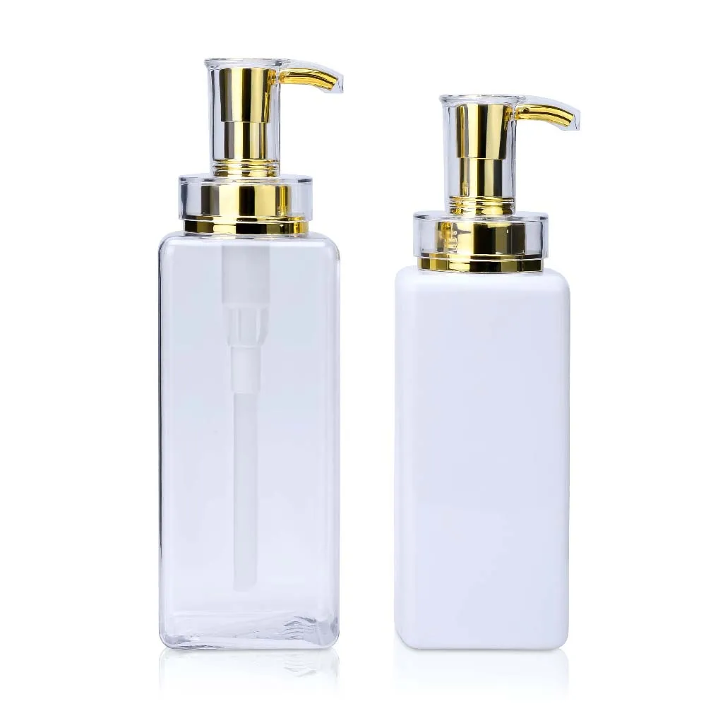 luxury square cosmetic lotion container 300ml 500ml 600ml rectangular ...