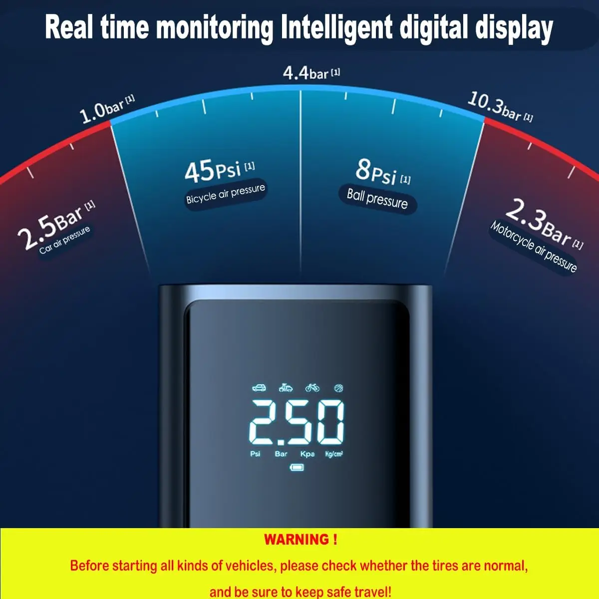 Alibaba.com: Wireless Car Tire Inflator, Portable Air Compressor with ...