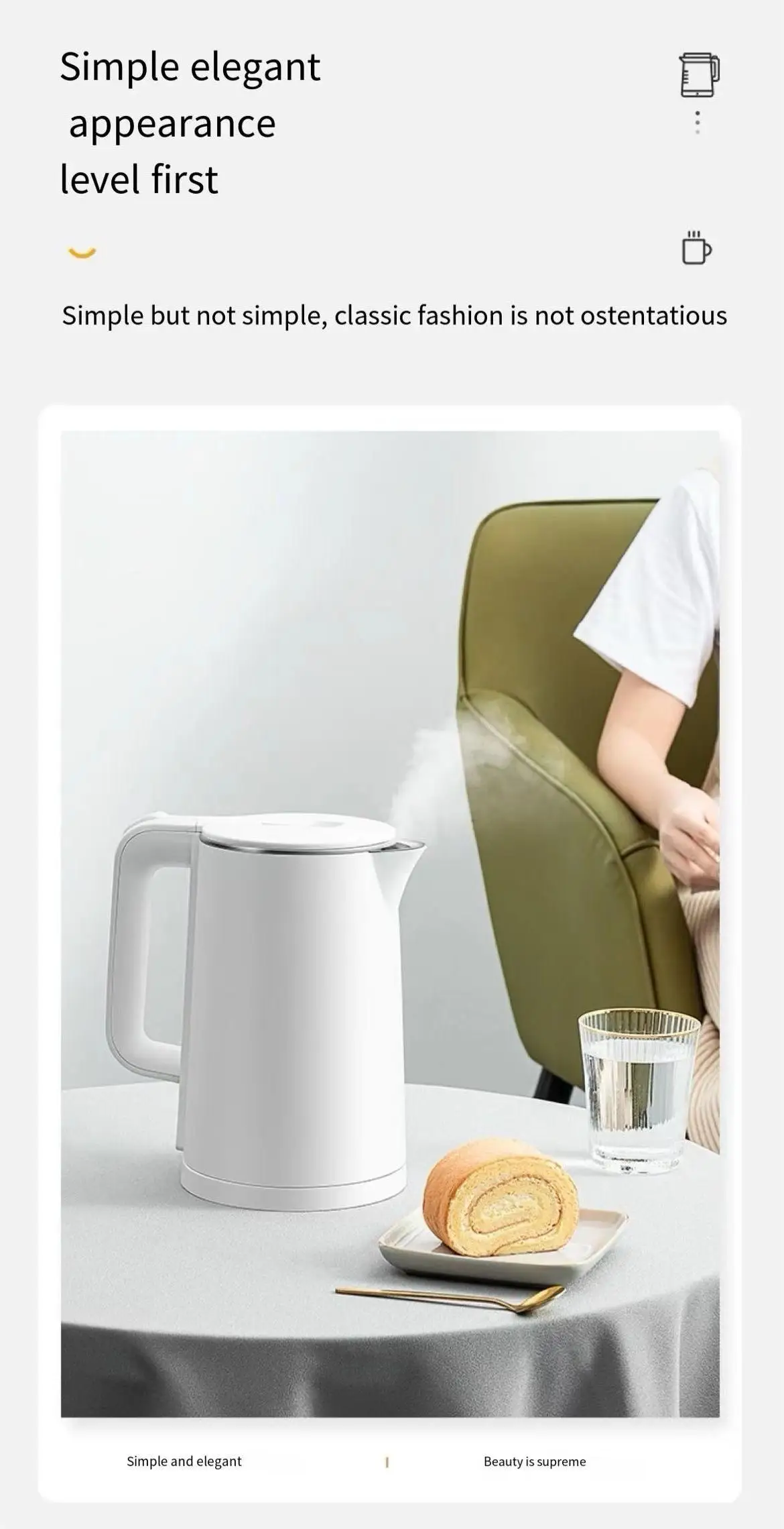 2500ml Electric Portable Water Kettle - Fast Boil & Quality