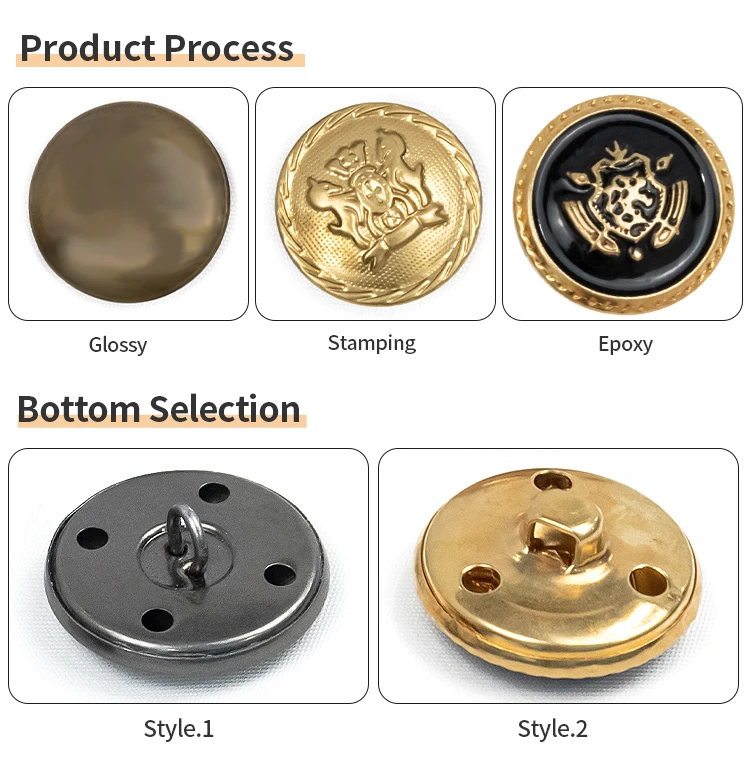 Custom Logo Men Overcoat Brass Clothes Jacket Botton Metal Sewing ...