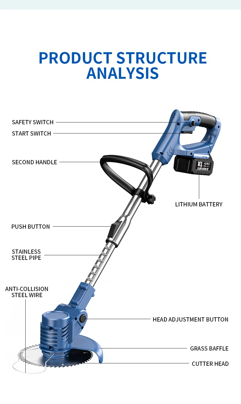 Cordless Grass Trimmer - Efficient Lawn Mowing Solutions