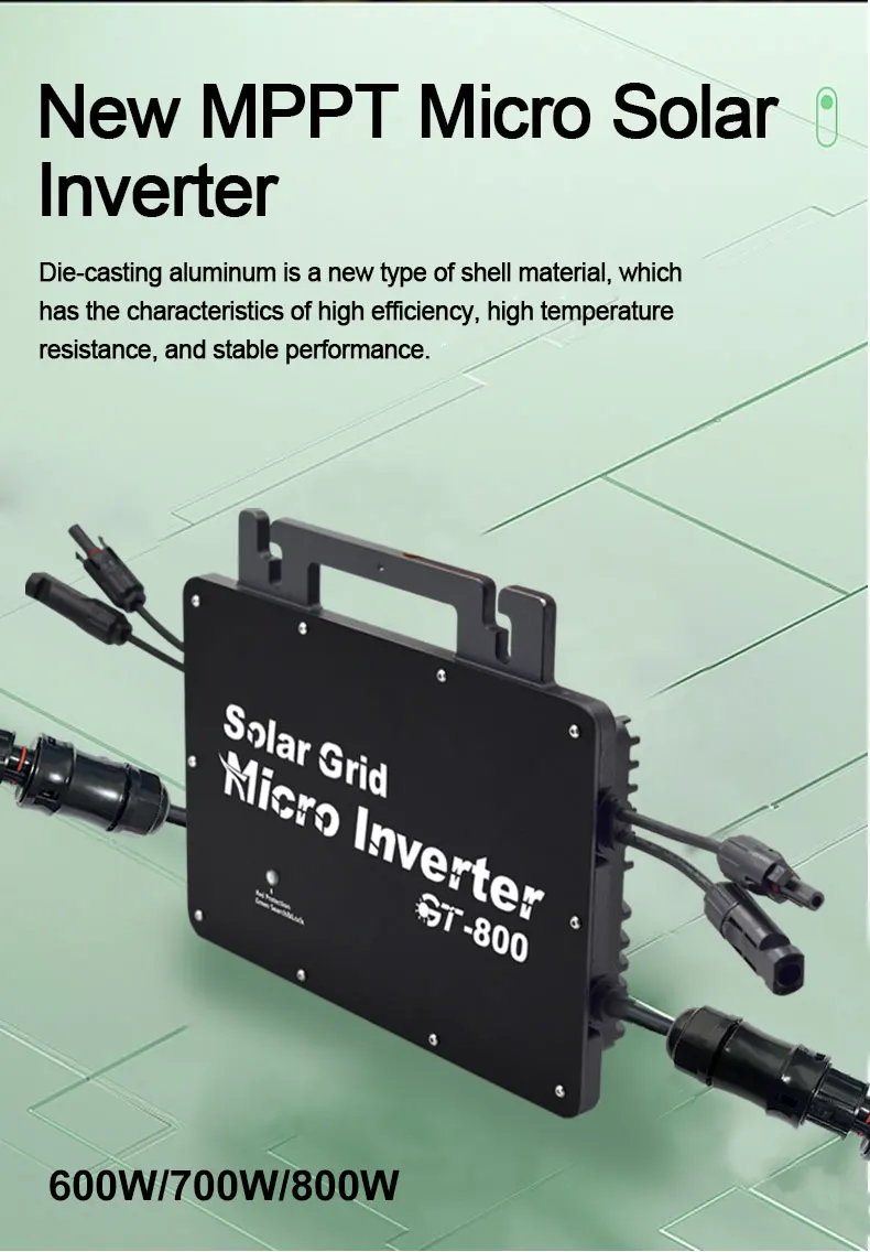 Single Phase On Grid Micro Inverter 600w 700w 800w Pv Solar ...