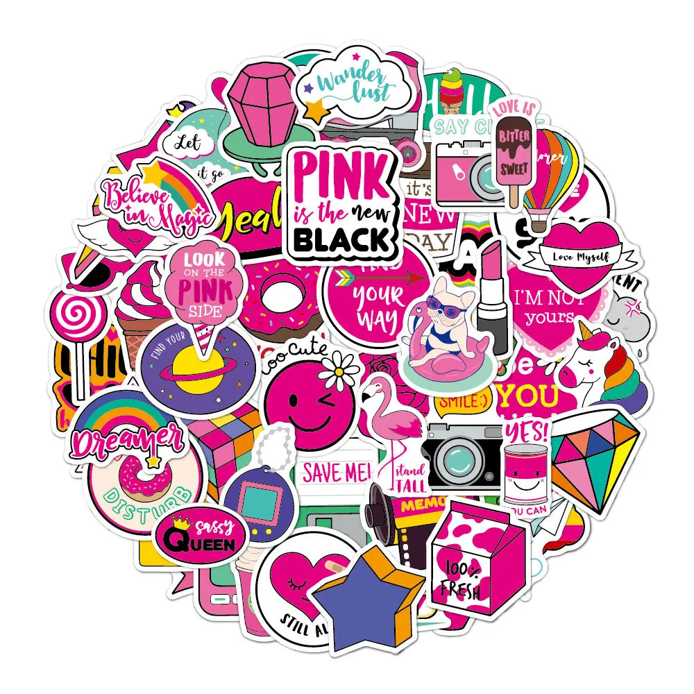 60pcs Custom Die Cut Vinyl Stickers Printing Adhesive Waterproof Pvc ...