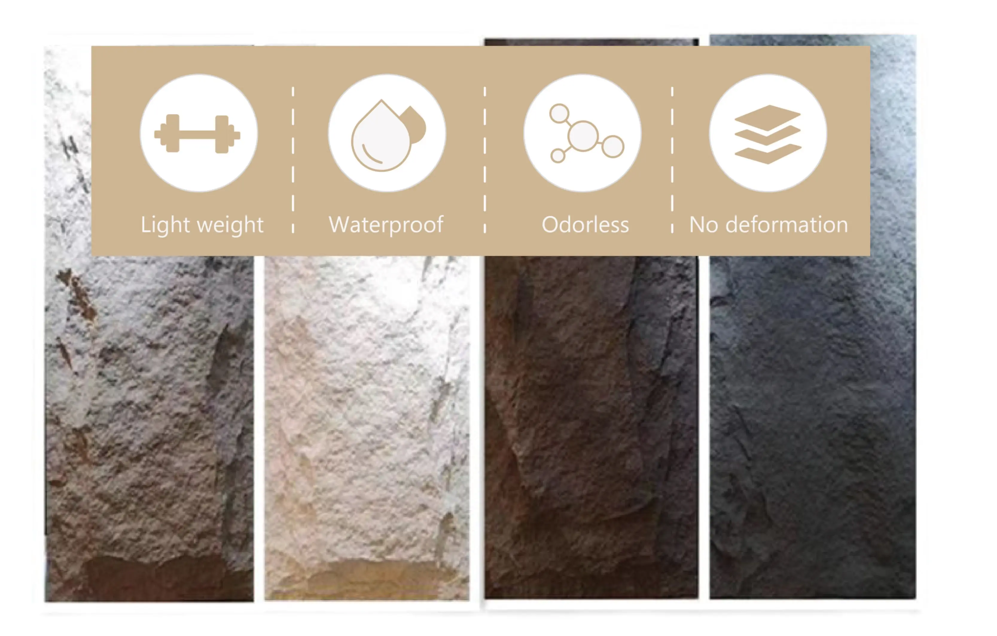 Luxury Pu Faux Artificial Stone One Panel One Wall Decorative Wall ...