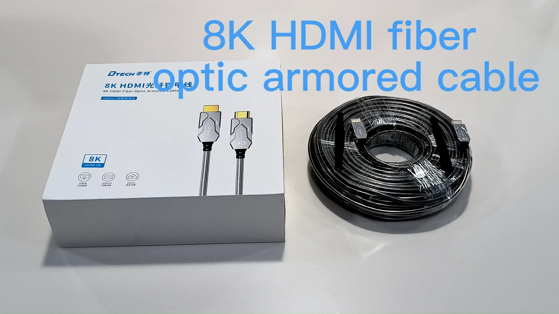 Dtech Optical Fiber Hdmi 2.0 50m Extender Aoc Uhd 8k V2.1 Hdmi Cable Fiber Optic Cable - Buy ...