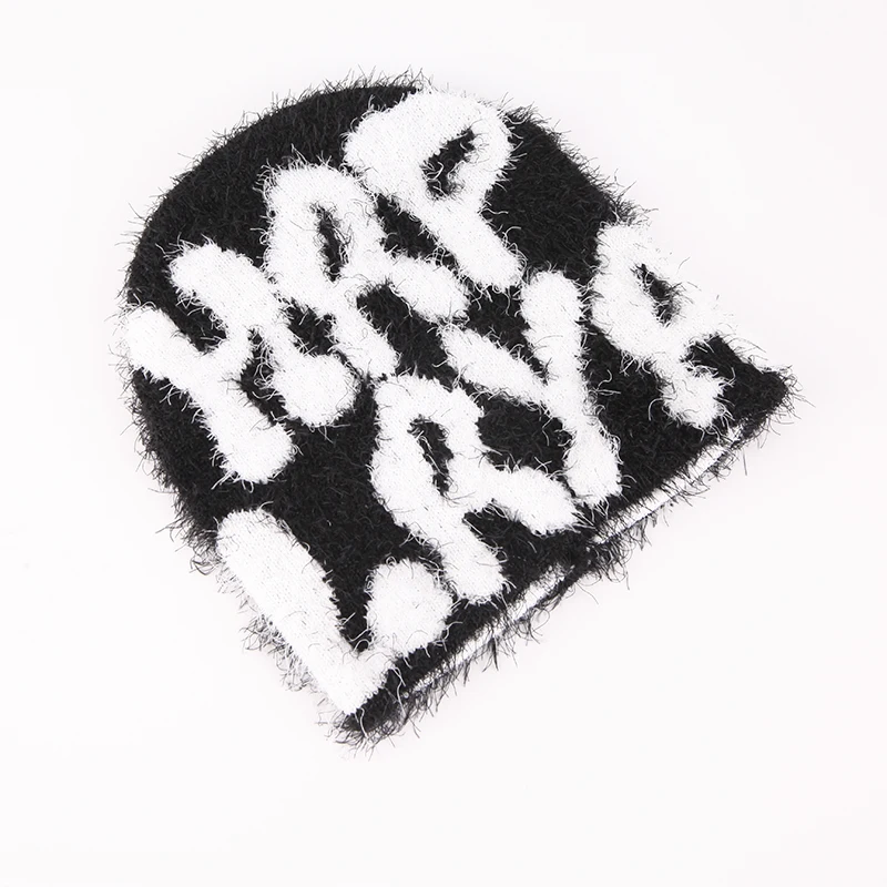 Custom With logo Y2k Beenies Acrylic High Quality Knit All Over Print ...