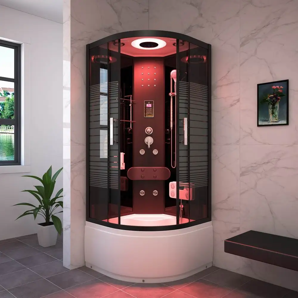 Steam Shower Door Tempered Glass Bathroom Shower Enclosure Luxury ...