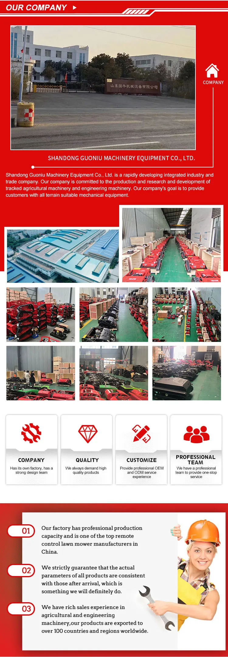 Longjie Remote Control Mower 452-80A: All-Terrain Crawler Lawn Mower ...