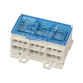3 Pole Din Rail Screw Mounted Db Distribution Terminals Block For ...