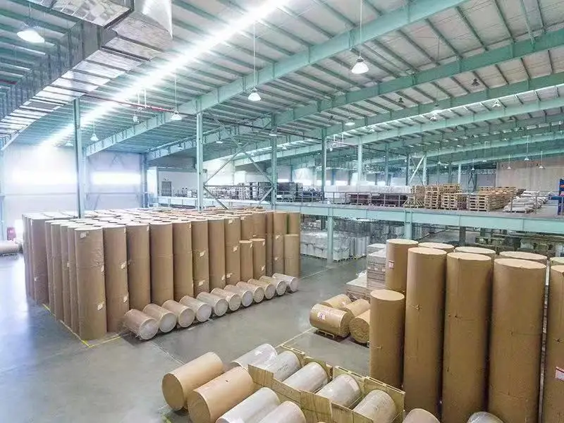 Self Adhesive Coated Paper Label Material Jumbo Rolls For Label Factory ...