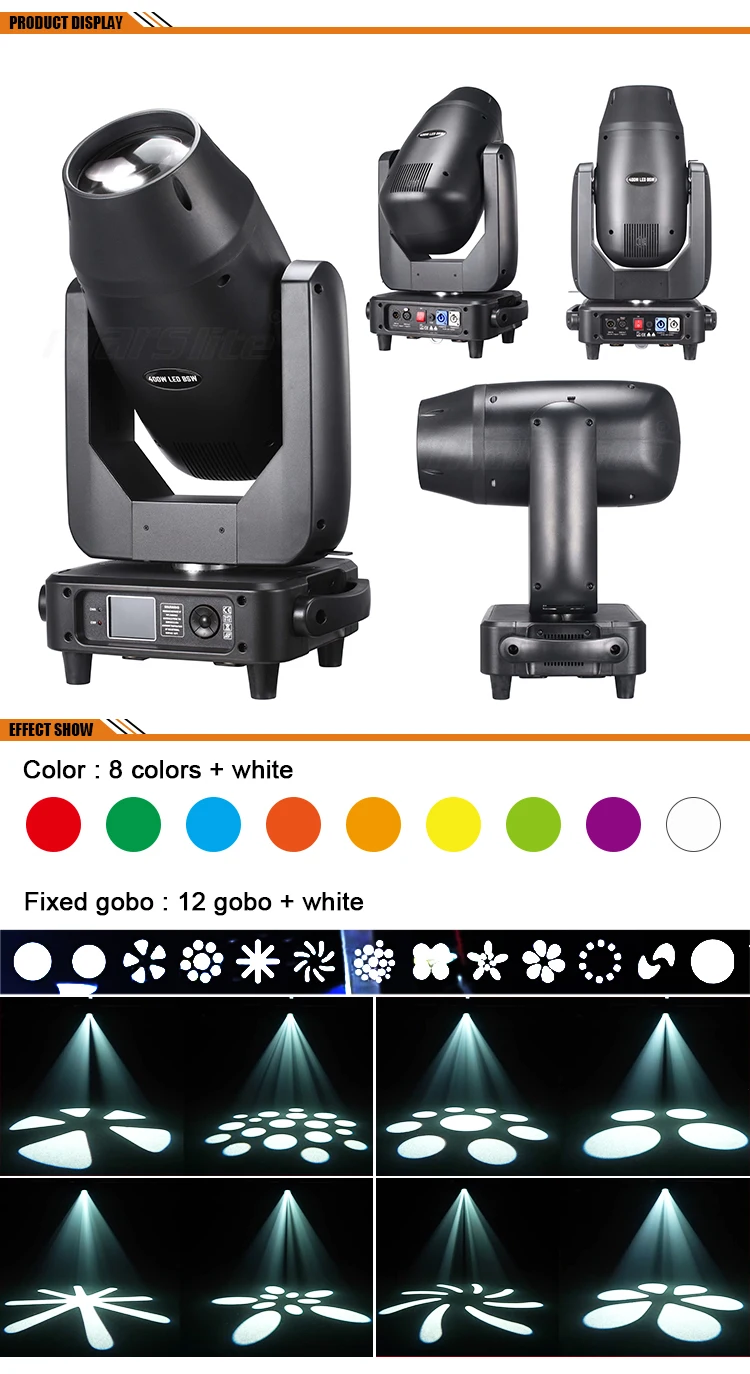 Marslite Beam 400W CMY CTO Led Beam Spot Wash 3in1 Light