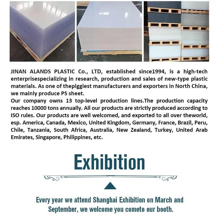 Clear Ps Sheet Extrueded Sheet Panel Glossy PS Board Plastic Plate ...