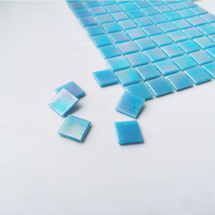 Hot Sale Blue Iridescent Glass Pool Mosaic Tiles - Modern Design for ...