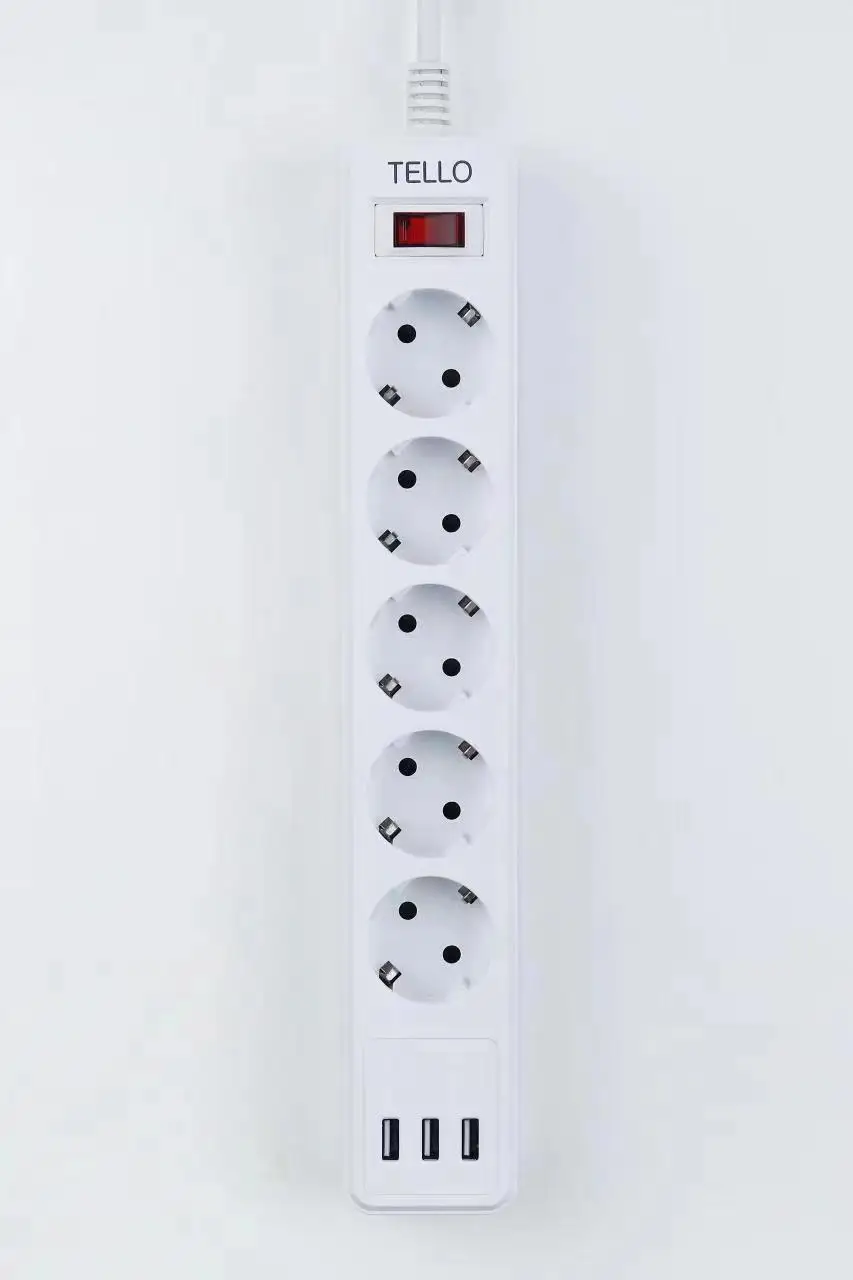 TELLO Flat Extension Socket - Reliable Power Solutions