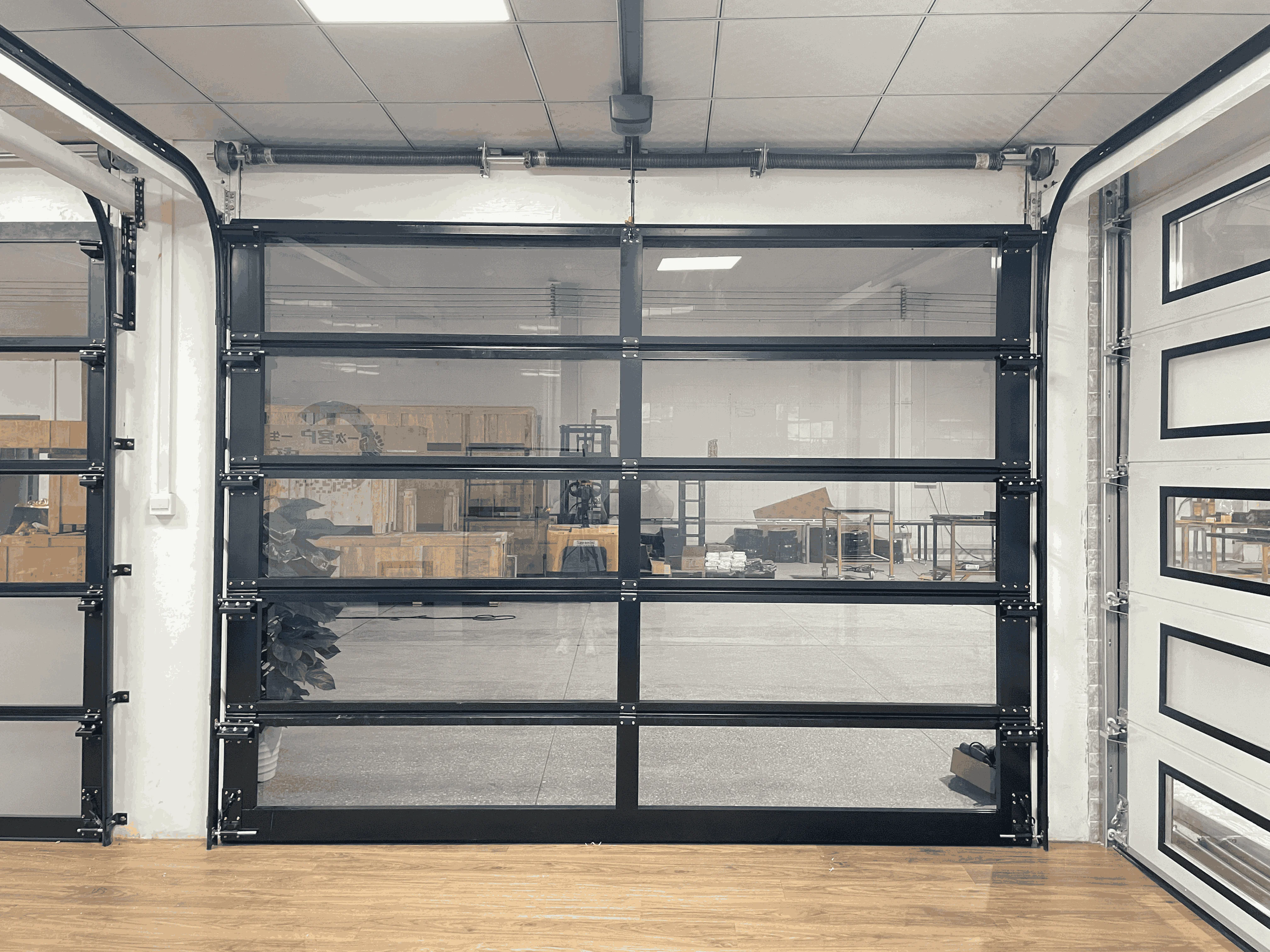 16x8 Commercial Custom Garage Door - Aluminum & Glass