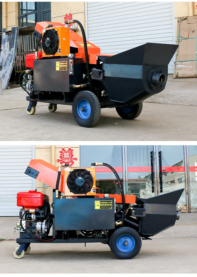 15kw Diesel Secondary Structure Large Particle Mortar Hydraulic ...