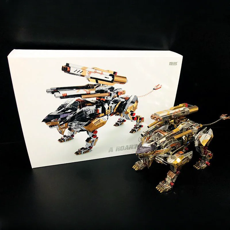 Mechanical Roaring Lion Metal Assemble Model Kit Diy 3d Laser Cut Toy ...
