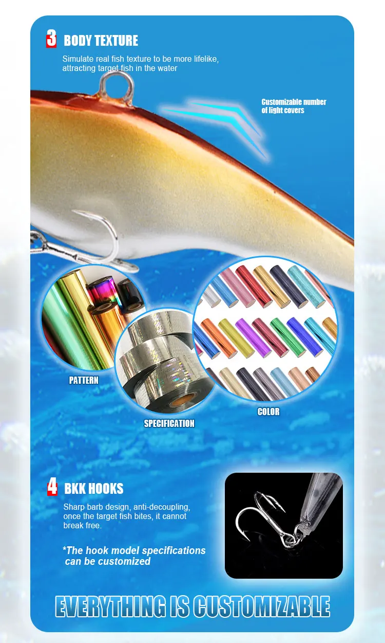 Custom Vibration Fish Bait - Epoxy Resin Fishing Jig Lure