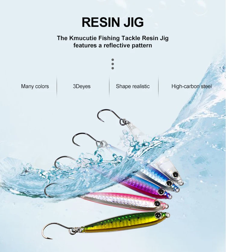 Fishing Jig Resin Metal Jigs 3 Inch 1oz for Striped Bass