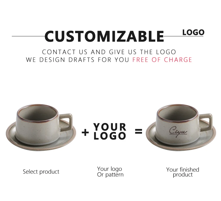 Custom Logo 250ml Tea Cup & Saucer Set - Eco-Friendly Porcelain