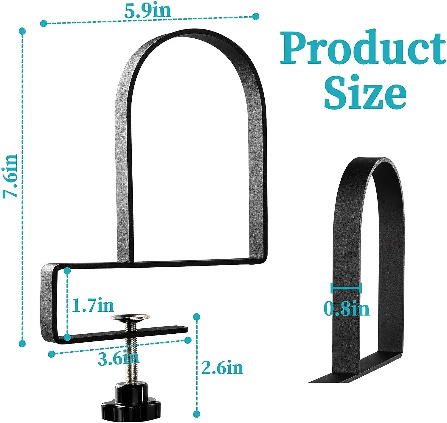 Floating Shelves Adjustable Book Ends Black Heavy Duty Bookends Clamp ...