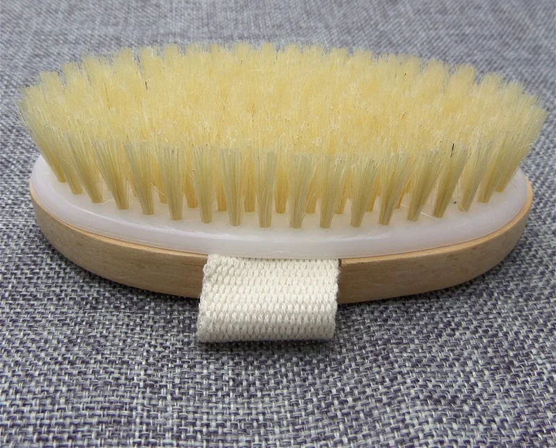 Dry Skin Body Soft Natural Bristle Brush Wooden Bath Shower Bristle ...