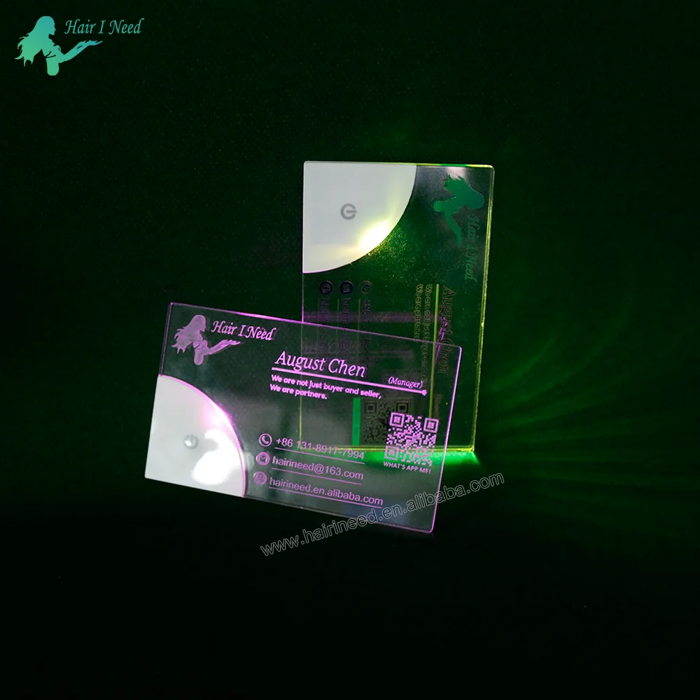 Luxury LED Acrylic Business Cards - Unique & Professional