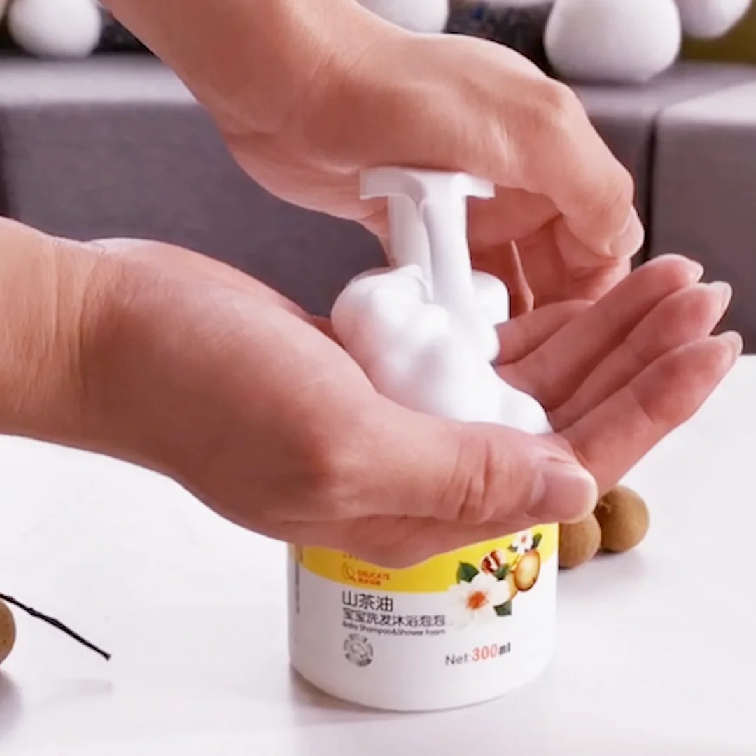 Private Label Camellia Oil Natural Hand Wash Bubble Foaming Liquid Hand ...