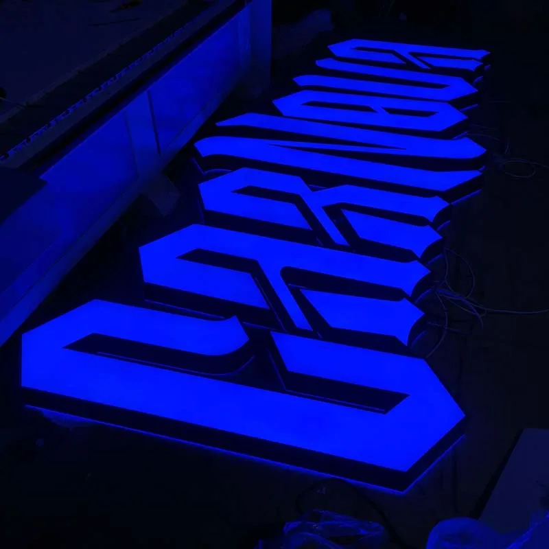 Dual Lit Led Channel Letters Led Shop Front Acrylic Sign Metal Channel ...