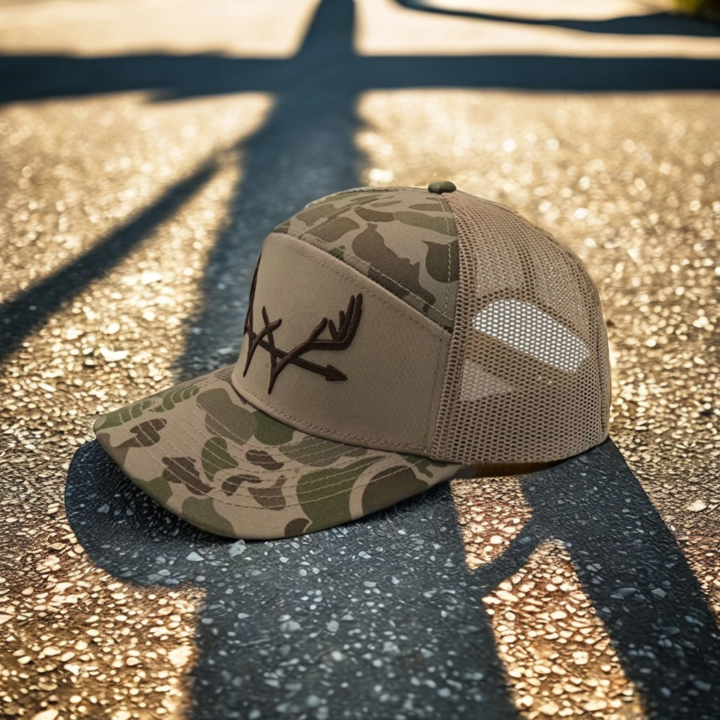 JEYA High Quality Custom Embroidery 7 Panel 112 Camo Trucker Hats ...