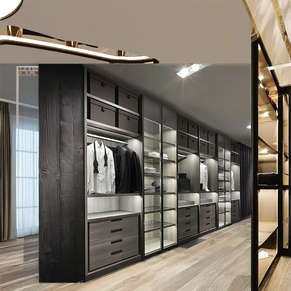 Customized Modern High Quality Bedroom Furniture Walk-In Closet with ...