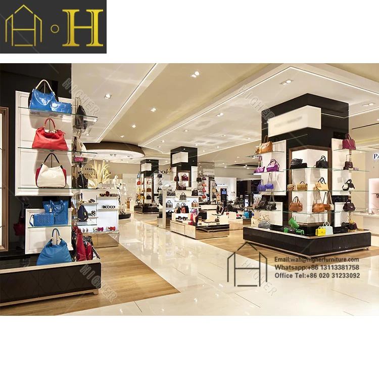 Boutique Bag Retail Store Display Rack Bag Shop Fittings Bag Store Wall ...