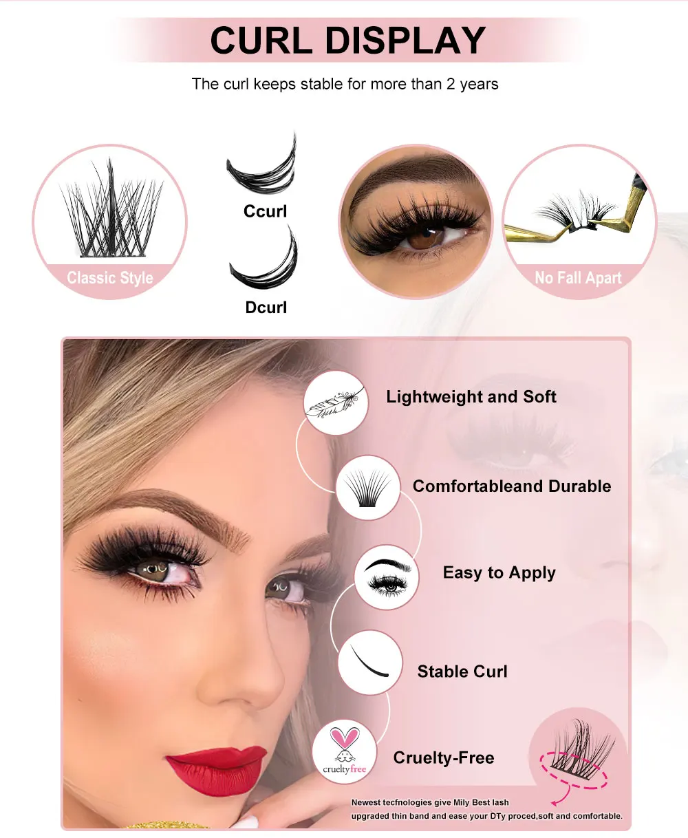 Segment Cluster Lashes Kit Individual Cluster Diy Segment Lashes ...