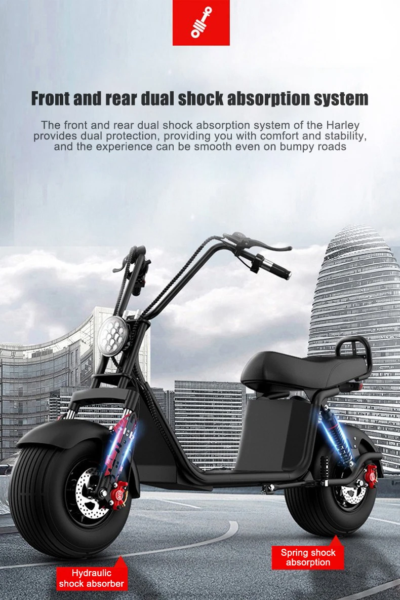 Citycoco Electric Scooter - 2000W Fast Speed Moped