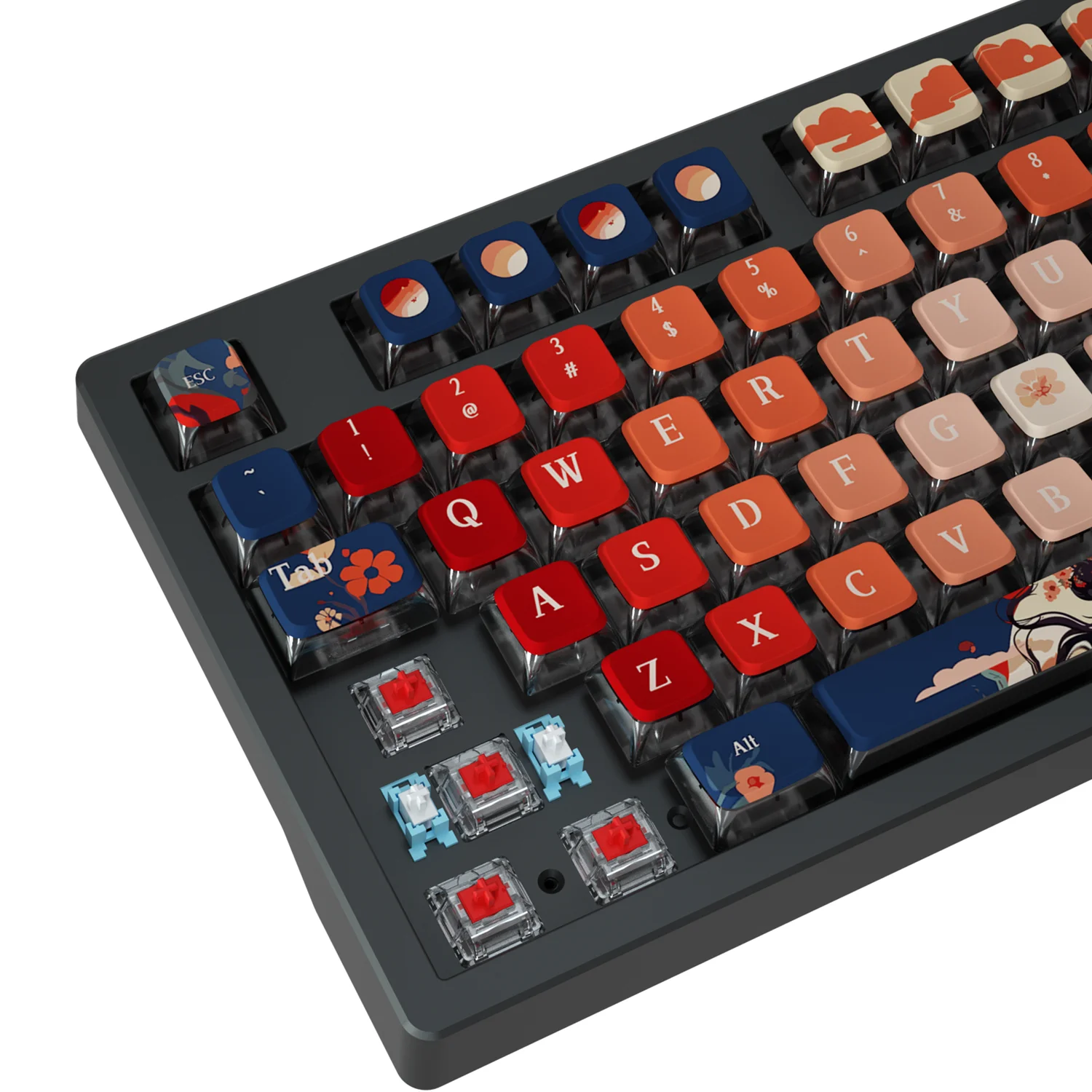 HZGAMER Chinese Ancient Style Keycaps, Custom Dye Sublimation PBT ...