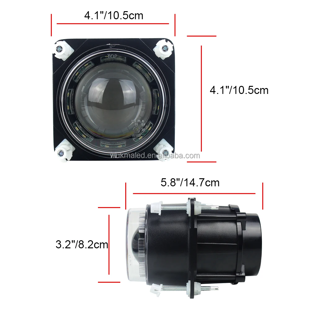 90mm LED Projector Headlight - High Beam & Position Lights