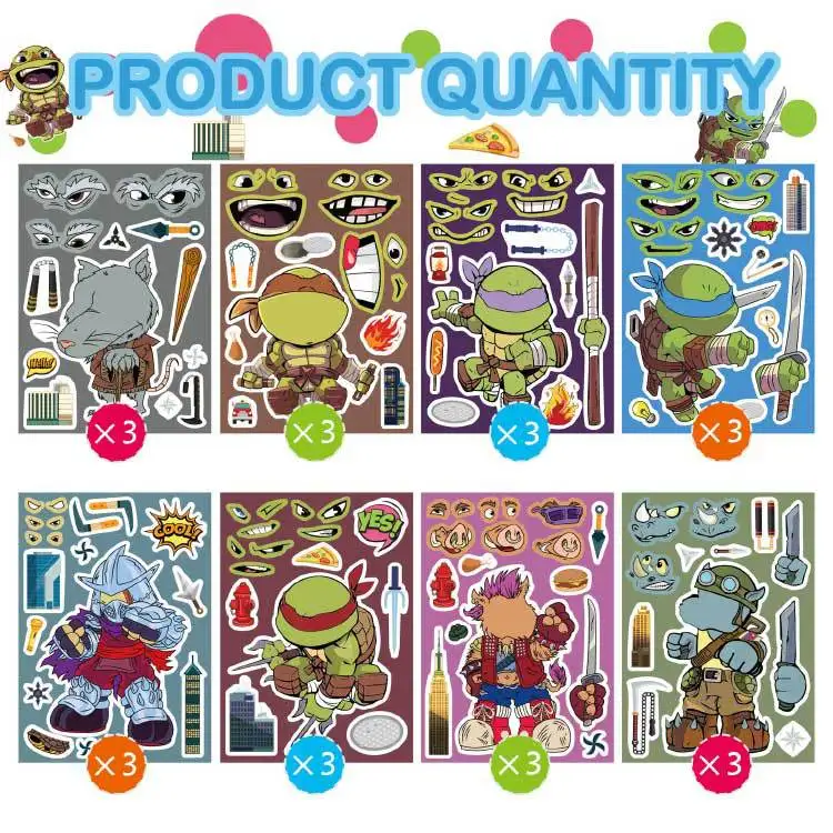 Educational Game Cartoon Cool Turtle Anime Cute Children Party ...
