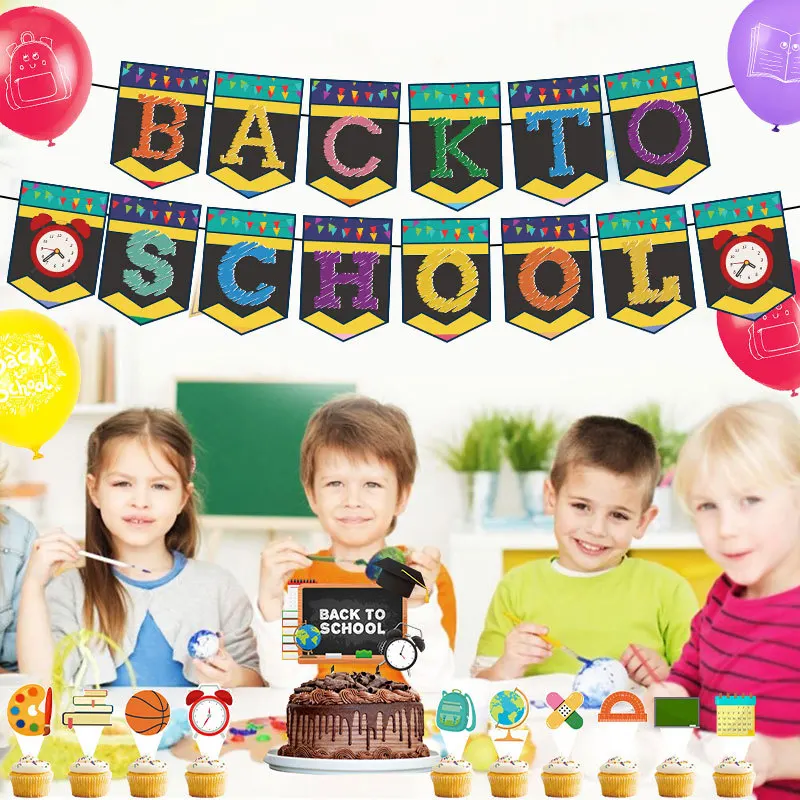 Nicro Theme Party Balloon Wall Decoration Kids First Day Of School ...