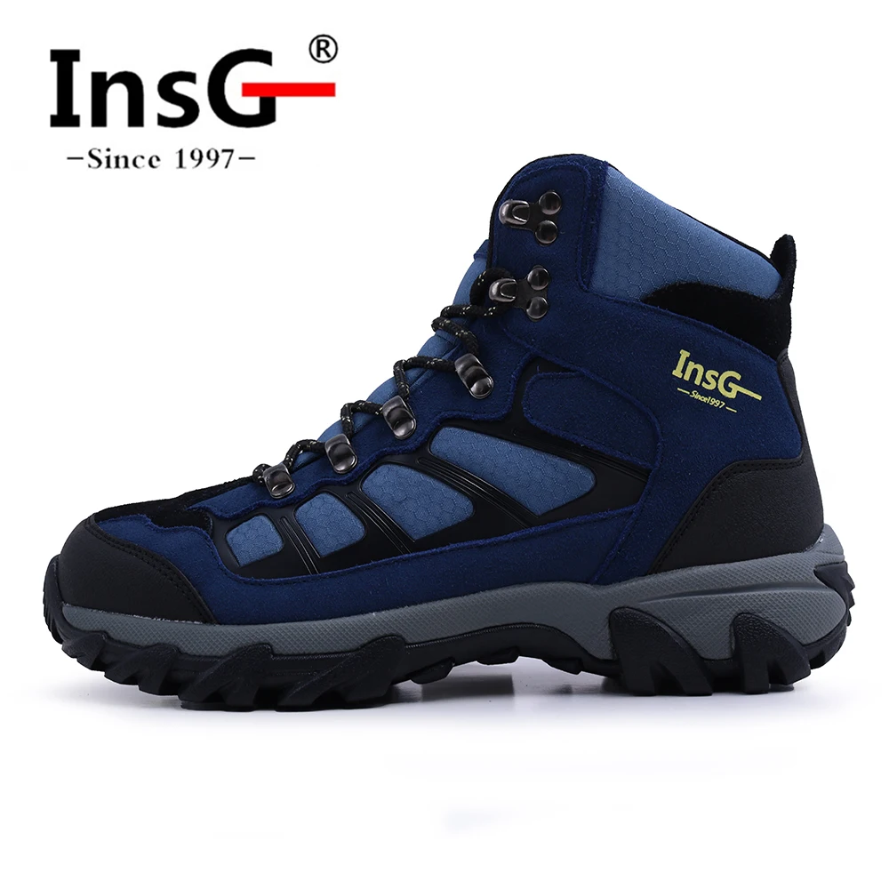 Insg Womens Walking Waterproof Leather Boots Lightweight Vent ...