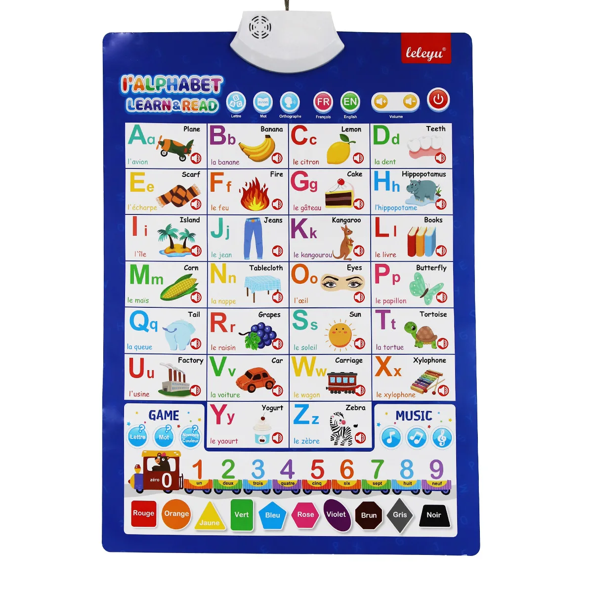 French English ABC Wall Chart Talking Poster Learning Charts for Kids ...