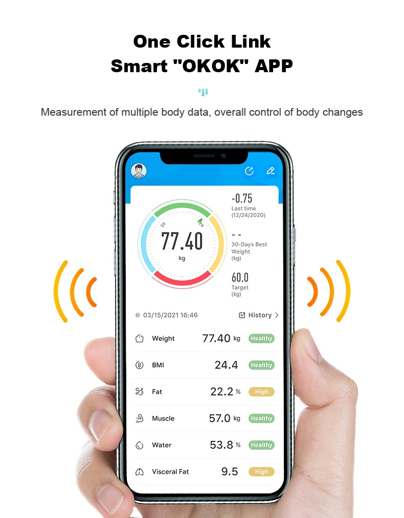 180kg Balanza Basculas Digital Electronic Balance Weighing Body Fat ...