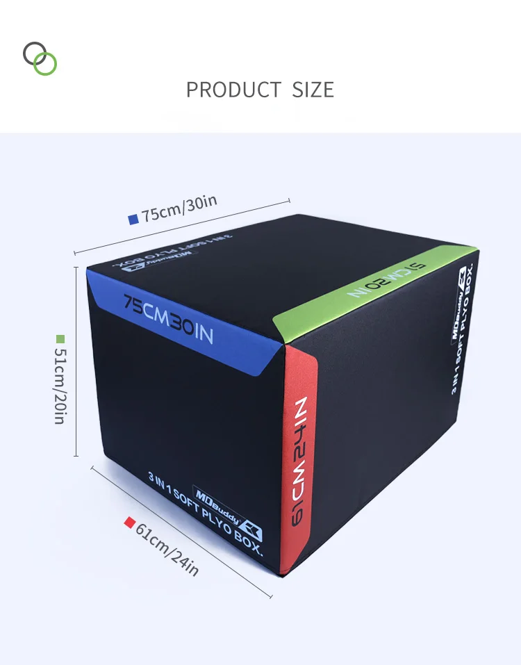 Mdbuddy 3 in 1 Plyometric Boxes - Enhance Your Jump Training