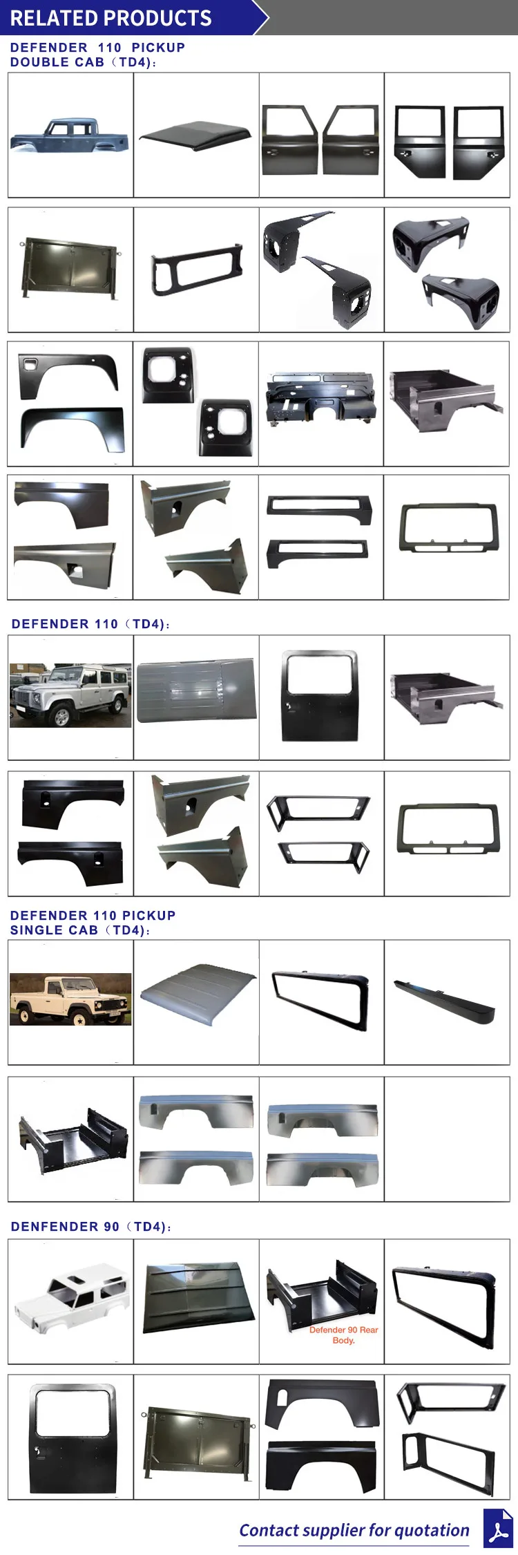 Classic Car Steel Dashboard Firewall Assembly for Land Rover Defender TDI