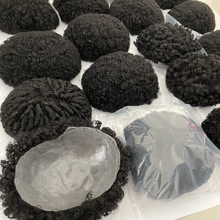 4mm Prosthesis Indian Real Human Hair Replacement System