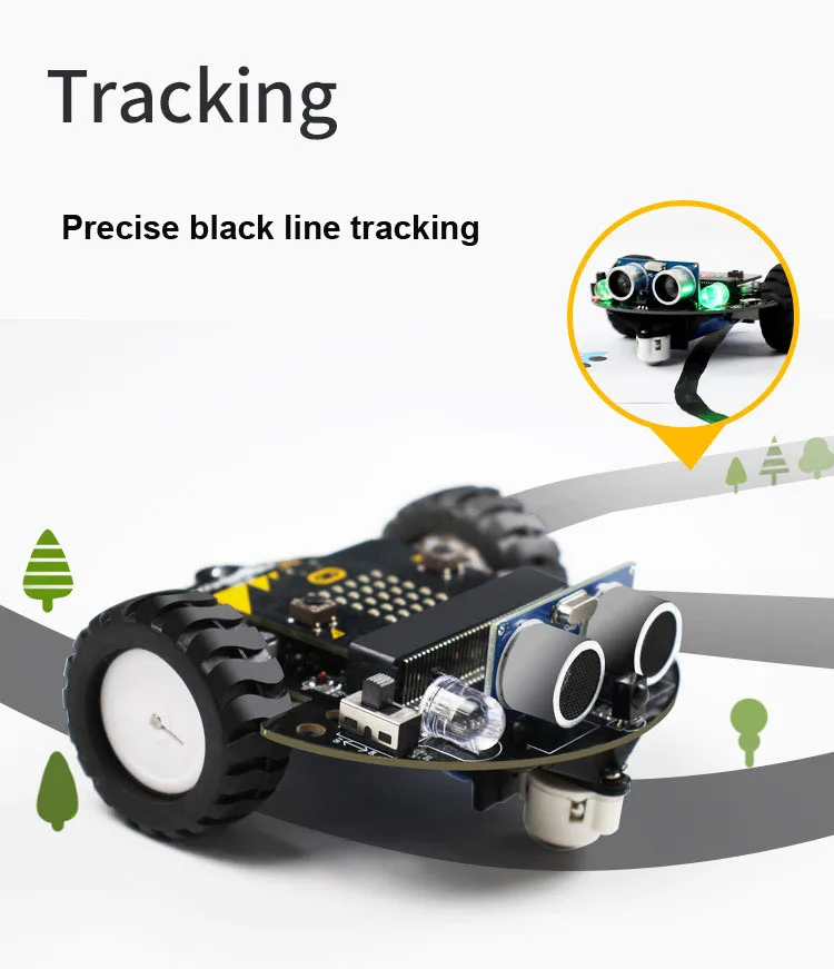 Tiny:bit Smart Robot Car - Micro:bit Graphical Programming