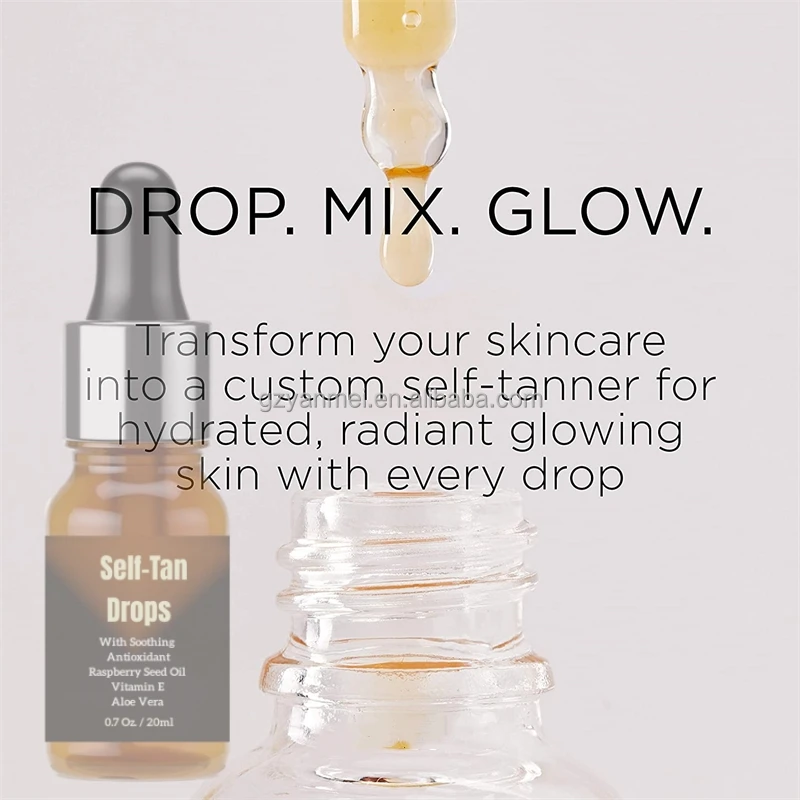 NEW TOP Glowing Tanning Drops Self-Tan Dry Oil to Create Your Own Self Tanner With Soothing ...