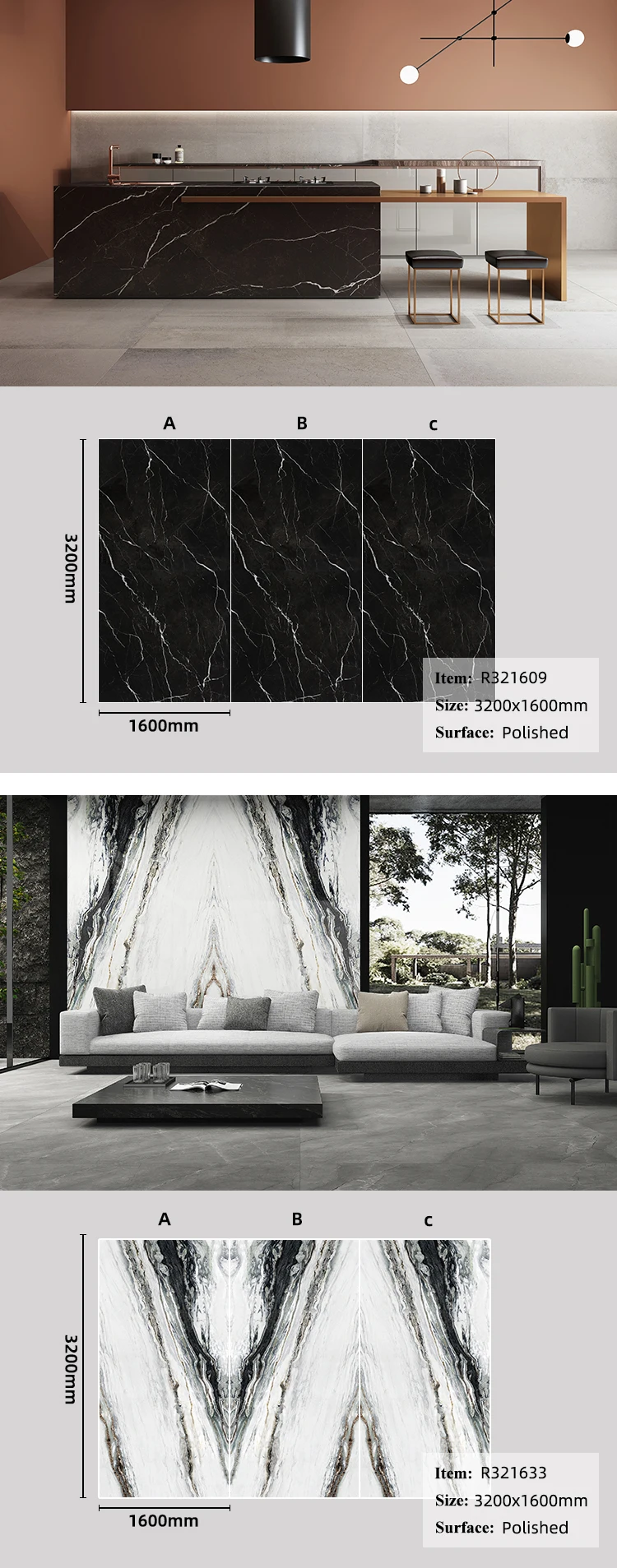 Pandora Brown White Marble Design Large Porcelain Tile, Modern Matte ...