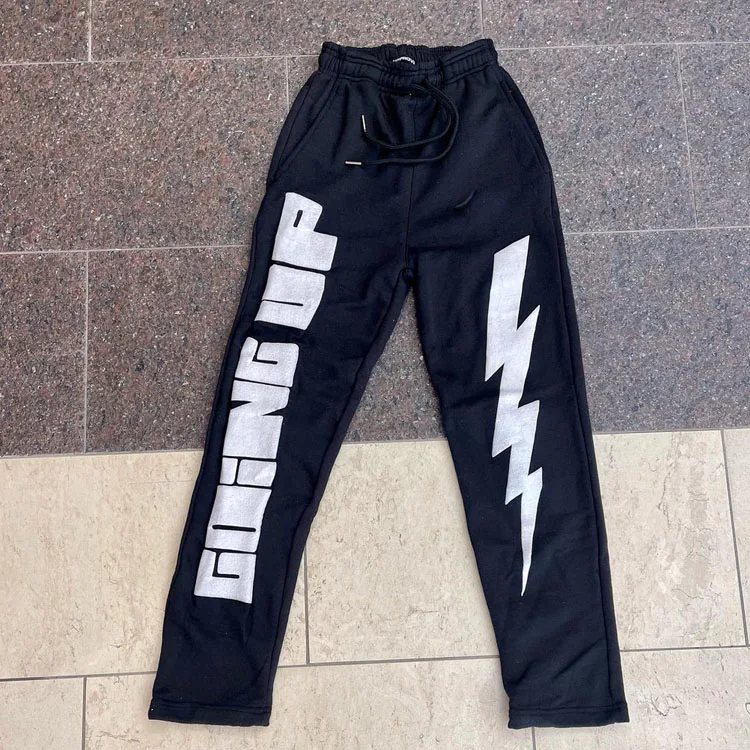 Custom Mens Puff Printing Pants Letter Puff Printed Sweatpants Cotton ...